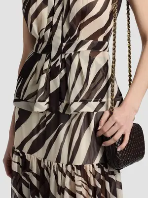 Chiara Boni La Petite Robe Gentia Abstract Georgette Button-down Blouse
