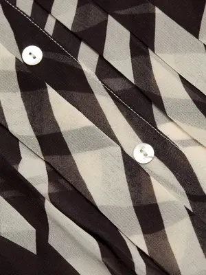 Chiara Boni La Petite Robe Gentia Abstract Georgette Button-down Blouse