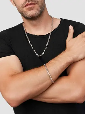 ORADINA Captain Link Chain In Sterling