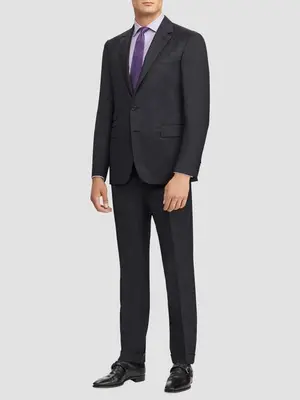 Ralph Lauren Purple Label Gregory Hand-tailored Wool Serge Suit - Charcoal