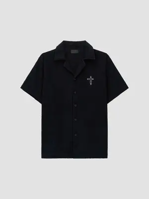 RtA Chaparral Nathan Cotton Oversized Camp Shirt - Black