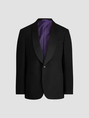 Ralph Lauren Purple Label Gregory Barathea Wool Shawl-lapel Tuxedo - Black
