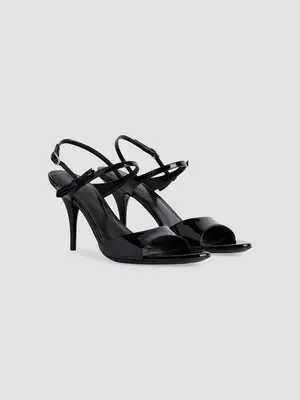 Balenciaga Avenue Bow Heel Sandals - Black