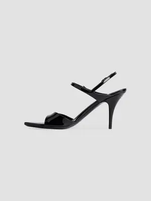 Balenciaga Avenue Bow Heel Sandals - Black