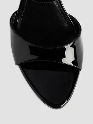 Balenciaga Avenue Bow Heel Sandals - Black