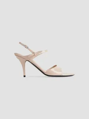 Balenciaga Avenue Bow Heel Sandals Silver