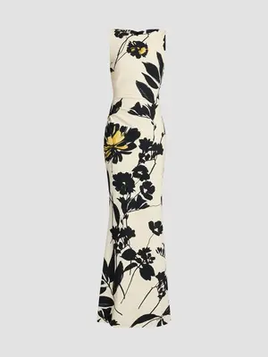 Chiara Boni La Petite Robe Ajour Floral Mermaid Gown