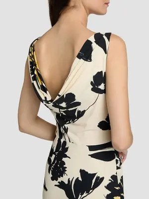 Chiara Boni La Petite Robe Ajour Floral Mermaid Gown