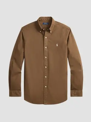 Polo Ralph Lauren Classic Fit Gart-dyed Oxford Shirt - Chestnut