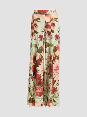 Chiara Boni La Petite Robe Skyla Floral Wide-leg Pants - Ingrid