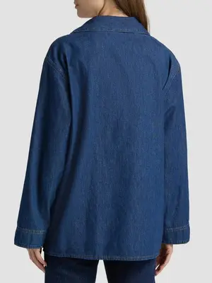 Blk Dnm Denim Tunic Top