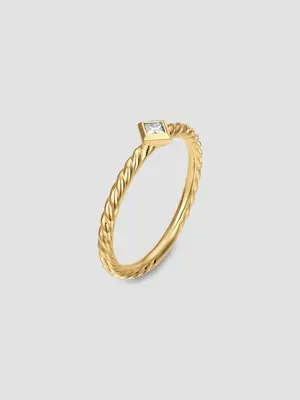 David Yurman Cable Stack Ring In 18k Yellow Gold