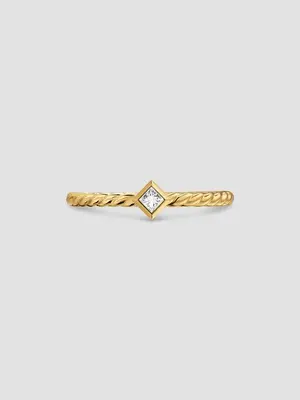 David Yurman Cable Stack Ring In 18k Yellow Gold