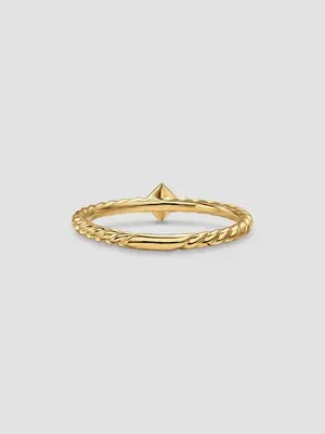 David Yurman Cable Stack Ring In 18k Yellow Gold