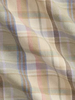 Ralph Lauren Purple Label Plaid Hemp-cotton Shirt