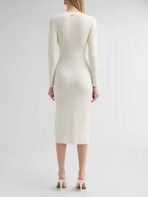 TOCCIN Lara Tie-waist Cardigan Midi Dress