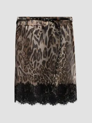 Ksubi Higher Than Heaven Mara Leopard-print Chiffon Skirt - Brown