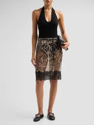 Ksubi Higher Than Heaven Mara Leopard-print Chiffon Skirt