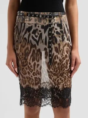 Ksubi Higher Than Heaven Mara Leopard-print Chiffon Skirt