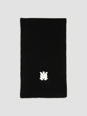 Amiri Logo Virgin Wool Scarf - Black