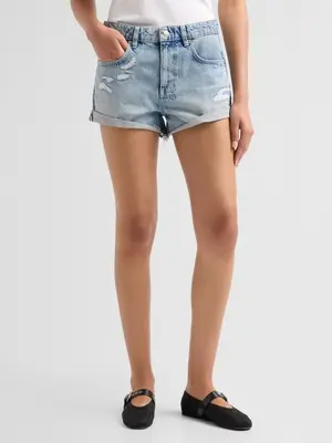 Ksubi Venice Distressed Low-rise Slouch Shorts