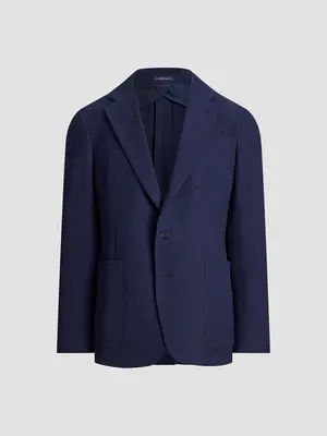 Ralph Lauren Purple Label Hadley Hand-tailored Panama-weave Jacket - Navy