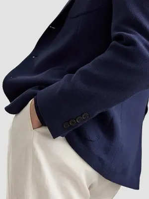 Ralph Lauren Purple Label Hadley Hand-tailored Panama-weave Jacket