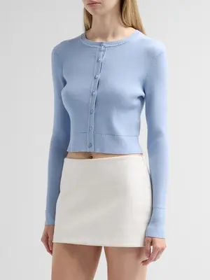 TOCCIN Zoe Cropped Fitted Cardigan