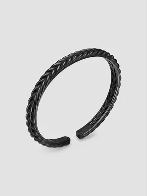 David Yurman Chevron Flex Bracelet In Titanium, 6.4mm