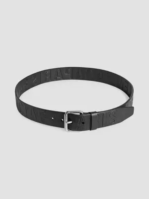 Balenciaga Debossed Logo Belt - Black