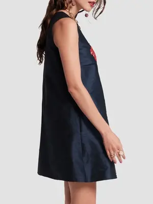 FRANCES VALENTINE Alice Sequined Poppy Shift Dress