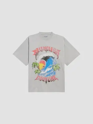 Balenciaga Vintage Surfer Oversized T-shirt - Grey