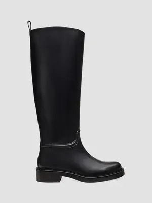STUART WEITZMAN Celia 40mm Leather Riding Boots - Black