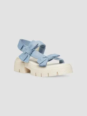 STUART WEITZMAN Nolita Metallic Denim Sandals