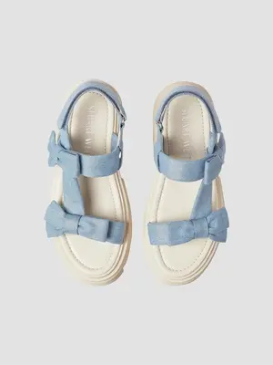 STUART WEITZMAN Nolita Metallic Denim Sandals