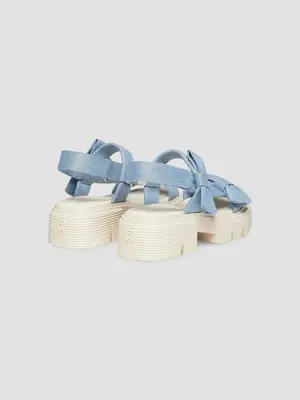 STUART WEITZMAN Nolita Metallic Denim Sandals