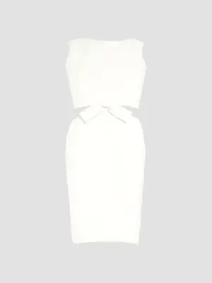 Balenciaga Draped Back Bow Dress
