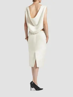 Balenciaga Draped Back Bow Dress