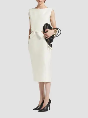 Balenciaga Draped Back Bow Dress