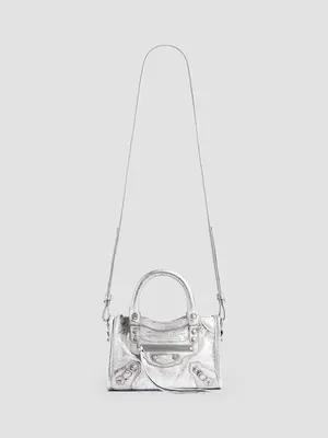 Balenciaga Le City Nano Top Handle Bag - Silver