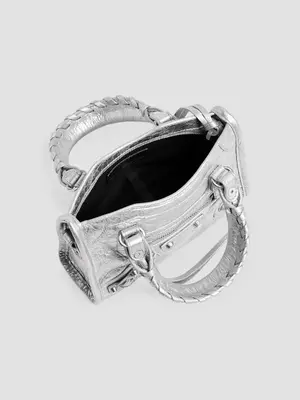 Balenciaga Le City Nano Top Handle Bag - Silver