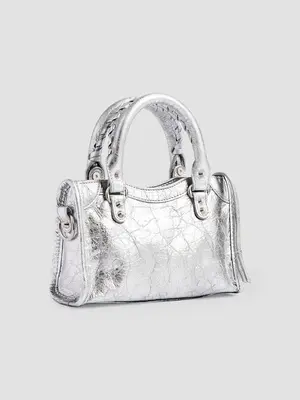 Balenciaga Le City Nano Top Handle Bag - Silver