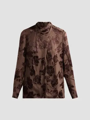 Elie Tahari Tiffany Semi-sheer Blouse