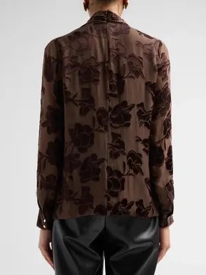 Elie Tahari Tiffany Semi-sheer Blouse