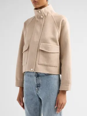Elie Tahari The Eden Wool-blend Jacket - Oat
