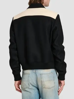 Amiri Ma Colorblock Wool-blend Jacket - Black