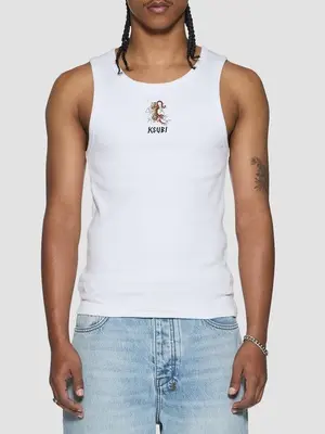 Ksubi Stayup Halen Debut Singlet Tank - White
