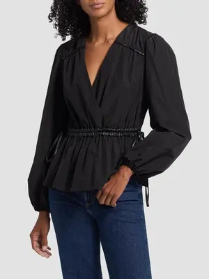 Derek Lam 10 Crosby Dominica V-neck Blouse