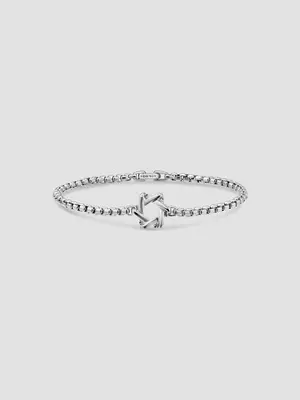 David Yurman Star Of David Station Bracelet In Sterling 3.6mm - Silver