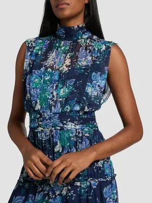 Derek Lam 10 Crosby Junia Floral Chiffon Midi-dress